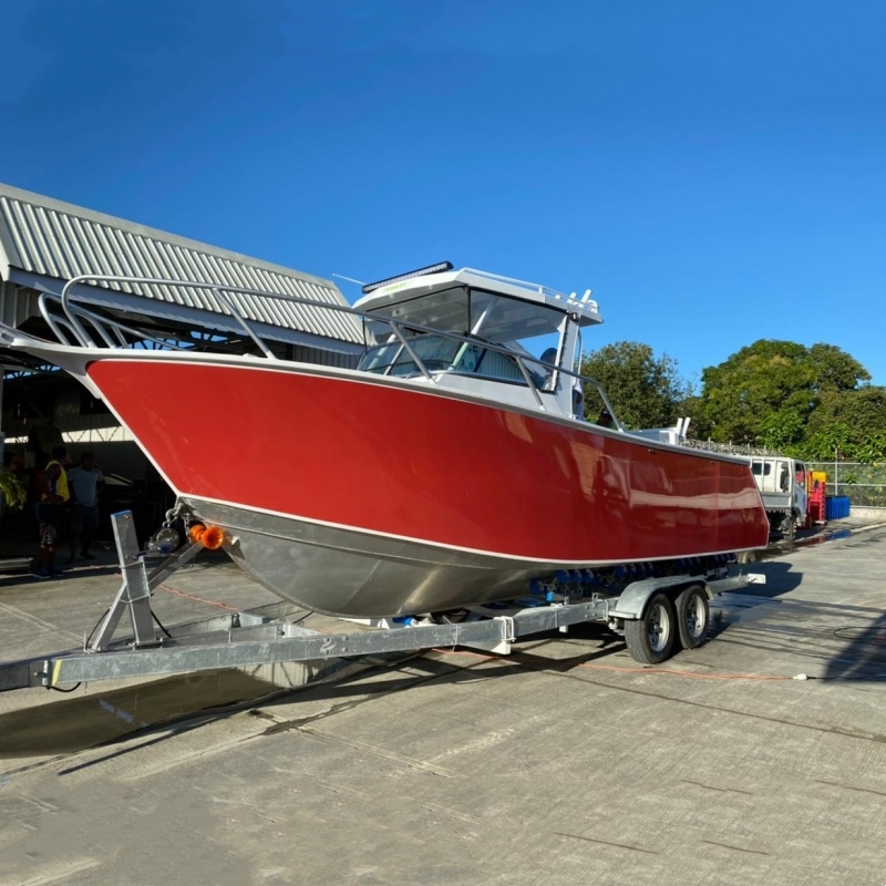 7.5m Plate Center Cabin Walk Around Welded Aluminum Boats For Fishing ...
